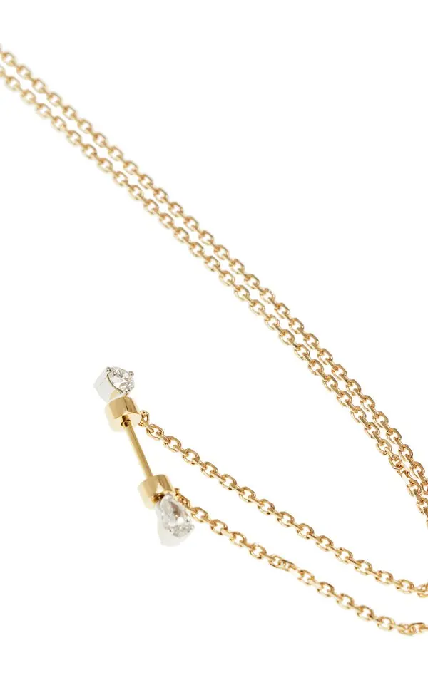 Yvonne Léon 18k Yellow Diamond Pin Necklace