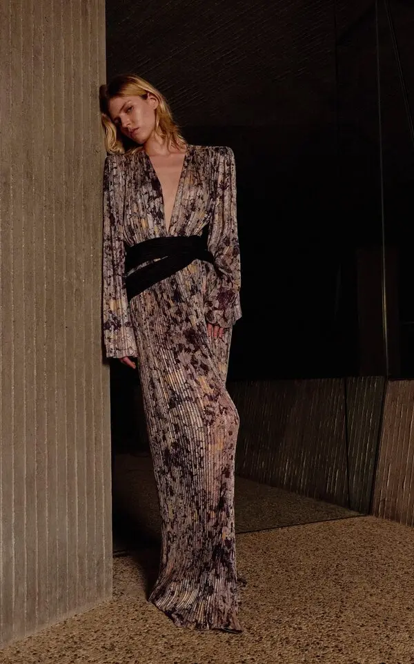 Valentino Garavani Plissé Lurex Gown