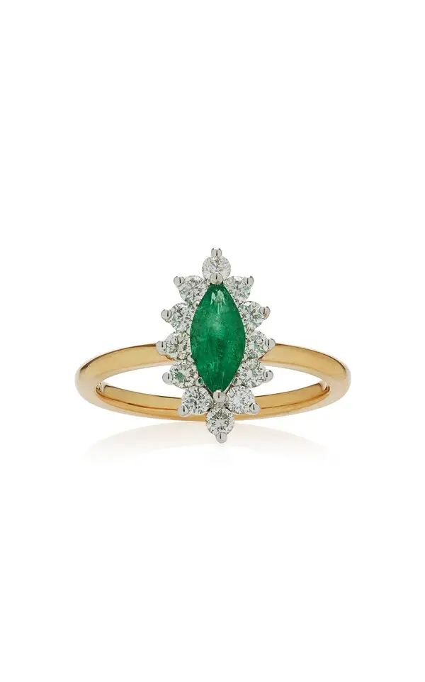 Yvonne Léon Pompadour 18k Yellow Gold Emerald Ring