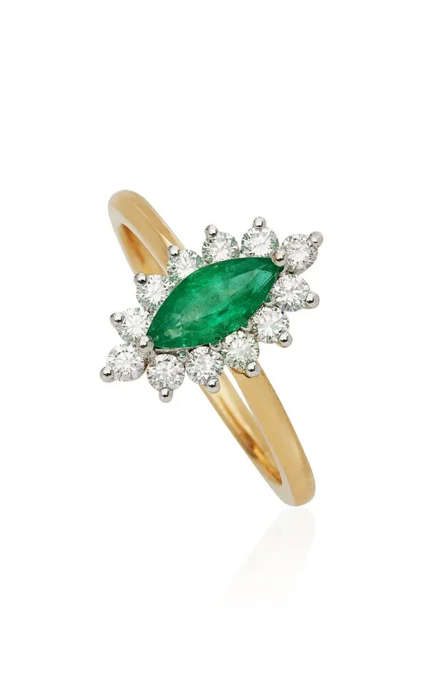 Yvonne Léon Pompadour 18k Yellow Gold Emerald Ring