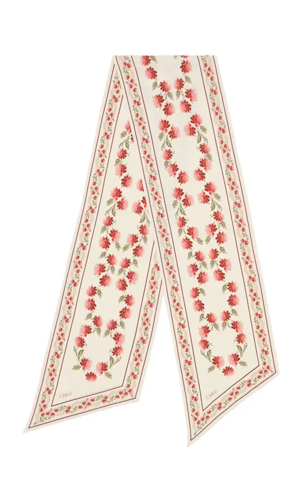 Chloé Floral-print Silk Scarf