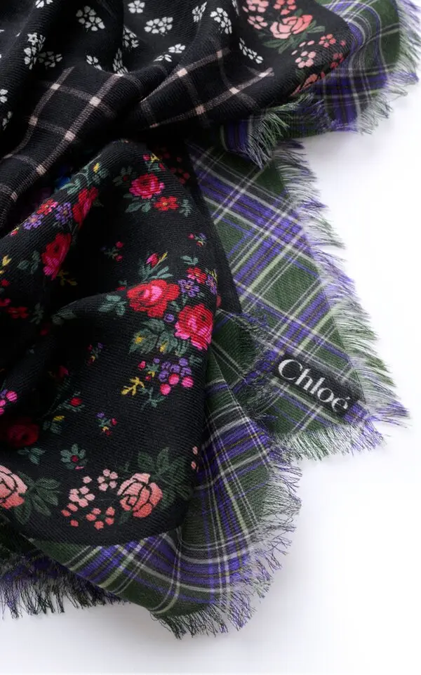Chloé Floral-print Wool-blend Scarf