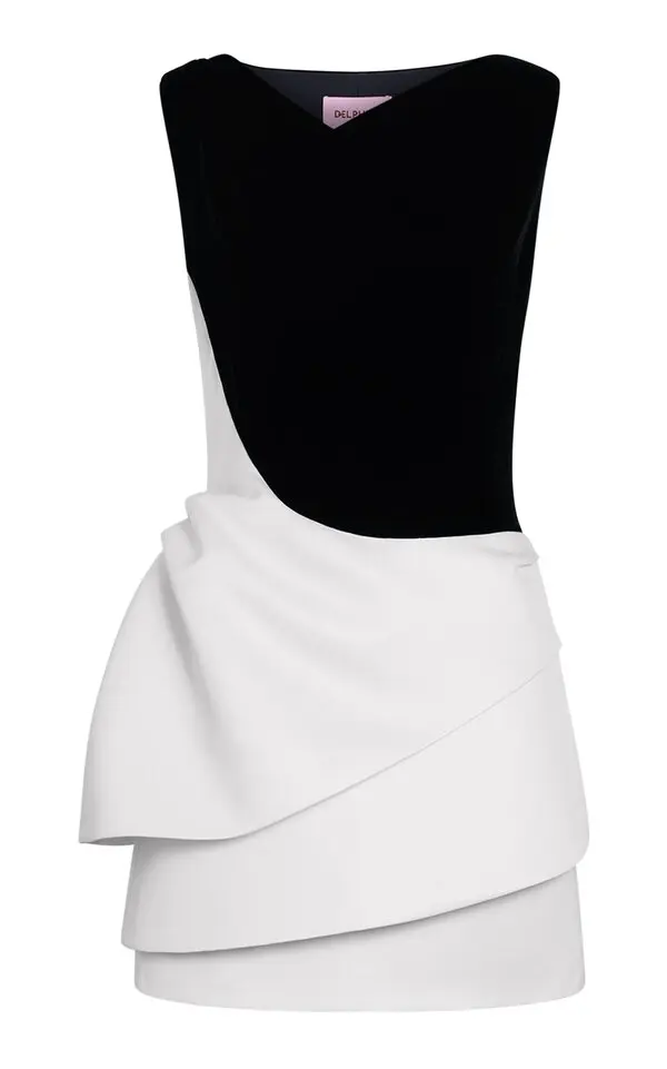 Delphine Margot Velvet And Satin Dress