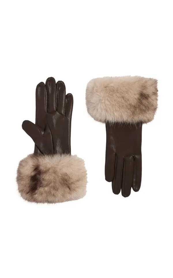 Apparis Betty Faux Mink Gloves