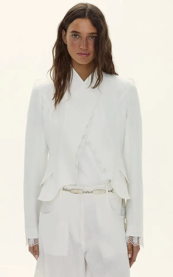 CURATORIA Niebla Linen-cotton Randa Jacket