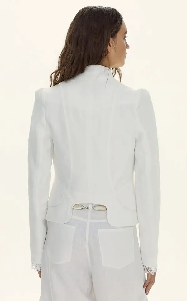 CURATORIA Niebla Linen-cotton Randa Jacket