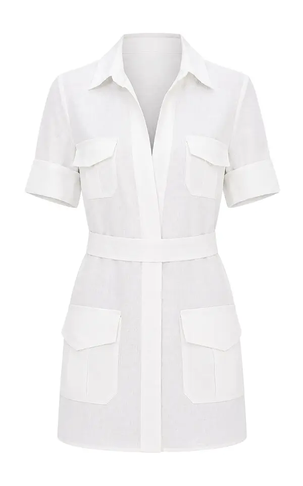 CURATORIA Alba Linen Mini Dress