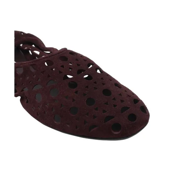 Alaïa Suede Vienne Flats - Red
