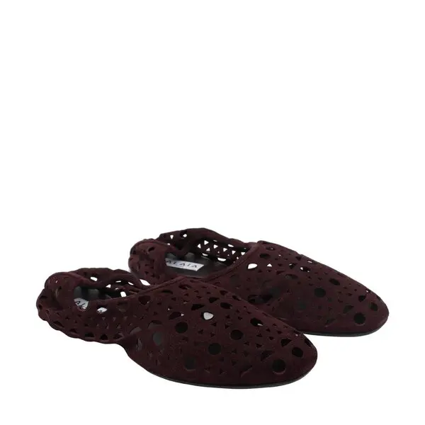Alaïa Suede Vienne Flats - Red