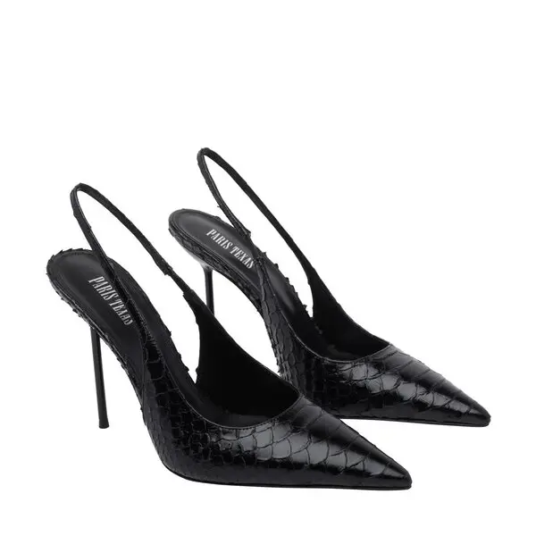 Paris Texas Lidia Pump Slingback - Black