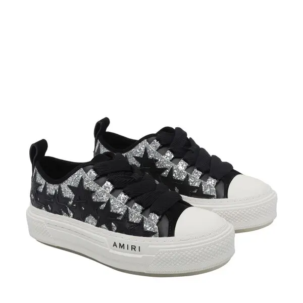 Amiri Glitter Star Court Sneakers - Gray