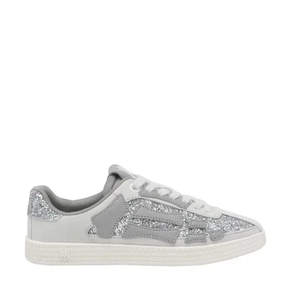 Amiri Glitter Pacific Bones Sneakers - Silver