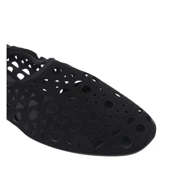 Alaïa Vienne Suede Slippers - Black
