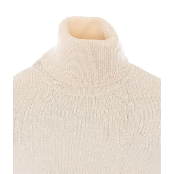 GANNI Sweater With Lace Detail - White