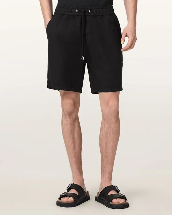 ALLSAINTS Folgate Linen-blend Shorts - Black