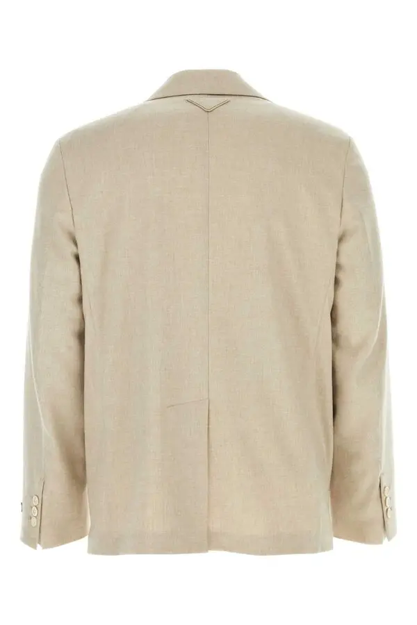 Prada Melange Sand Cashmere Blazer