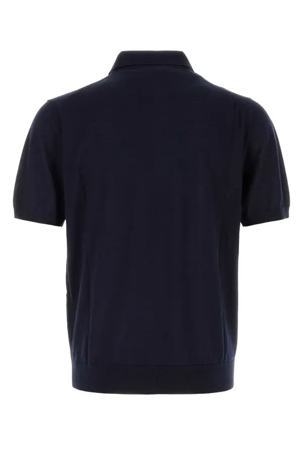 Prada Navy Wool Polo Shirt