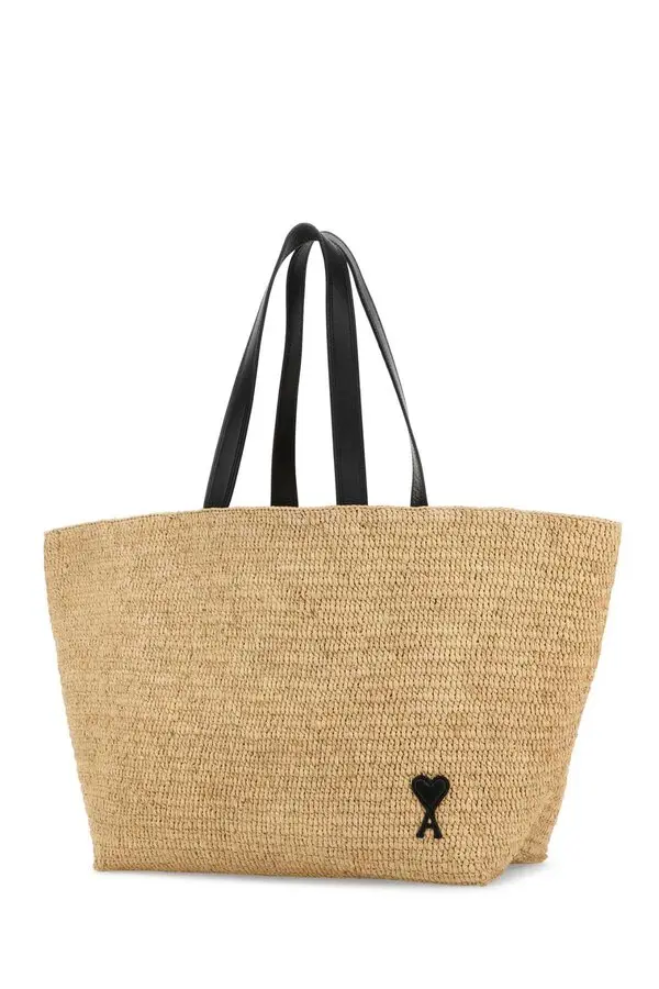 AMI Paris Raffia Shopping Bag