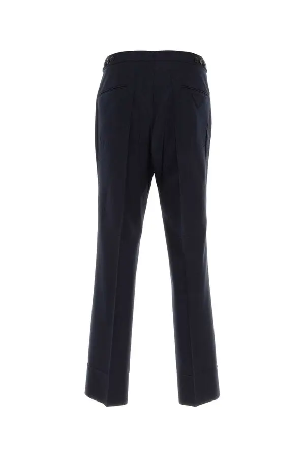 Prada Navy Wool Blend Pant - Blue