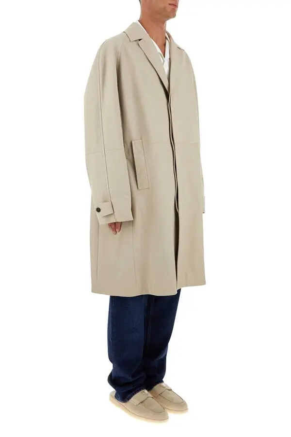Prada Sand Nappa Leather Coat