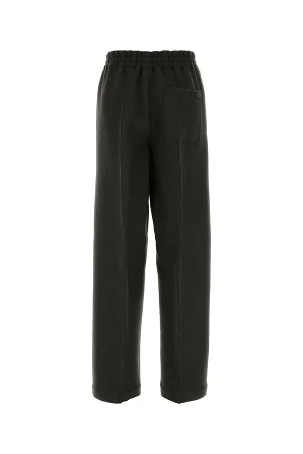 AMI Paris Charcoal Wool Wide-leg Pant