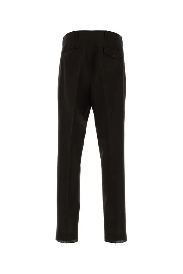 Prada Dark Wool Pant - Brown