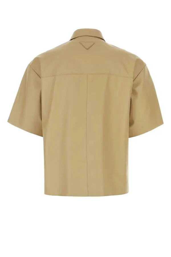 Prada Beige Leather Shirt