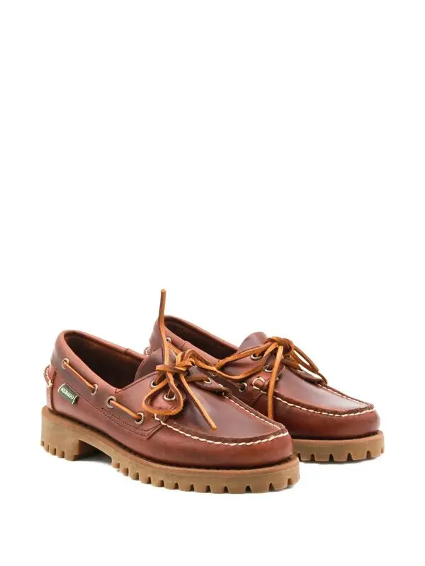 SEBAGO Waxy Leather Ranger Loafers - Brown