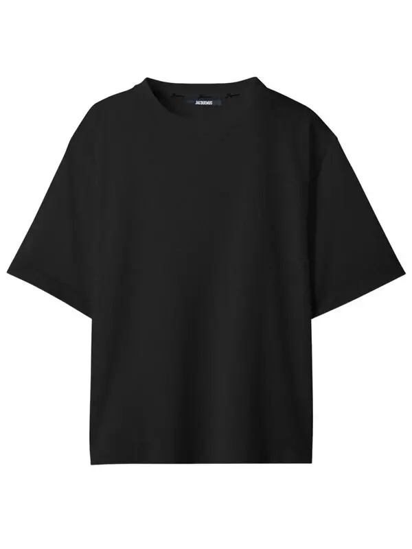 Jacquemus Le T-shirt Round Square In Paper-effect Jersey