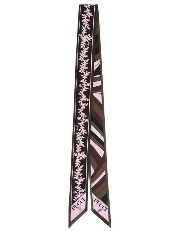 Emilio Pucci Silk Bandeau Scarf With A Mix Of Prints