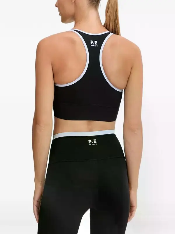 P.E Nation Vita Crossover-hem Racerback Sports Bra