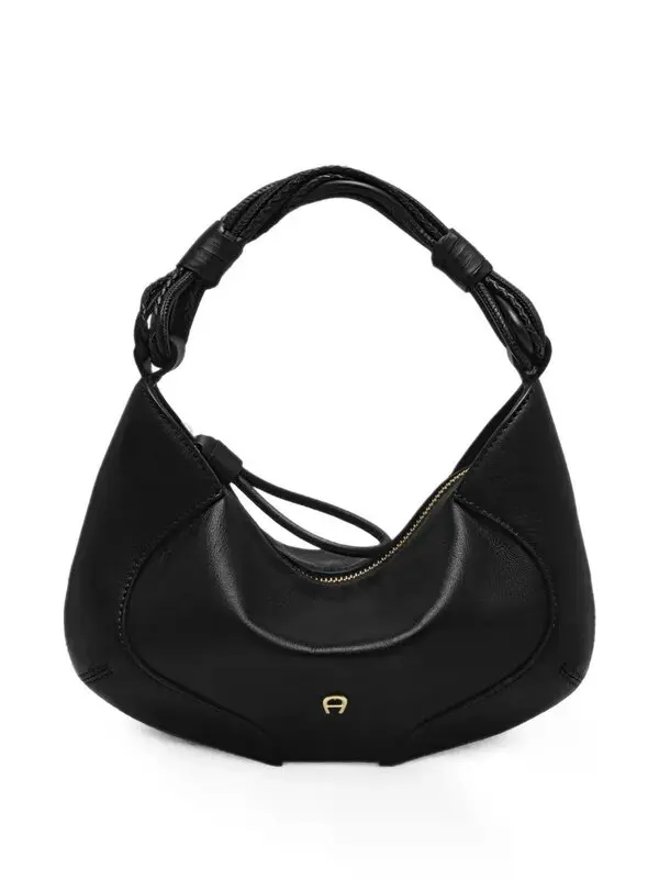 AIGNER Small Giara Braided-handle Leather Tote Bag