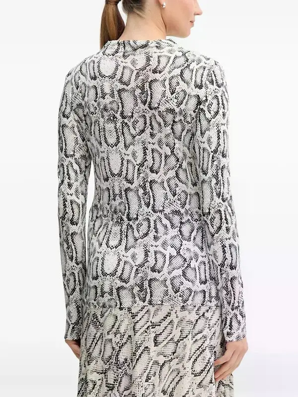MARC AUREL Snake-print Long-sleeve Top