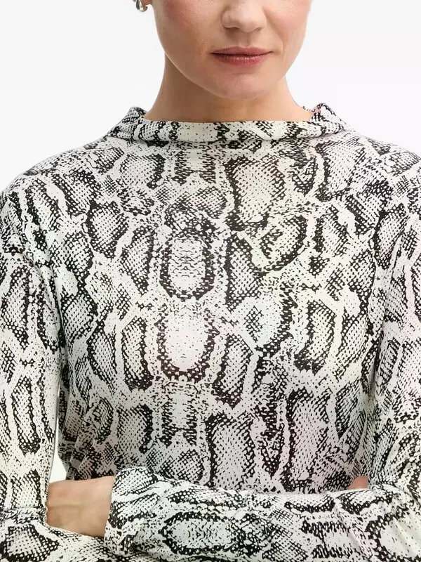 MARC AUREL Snake-print Long-sleeve Top
