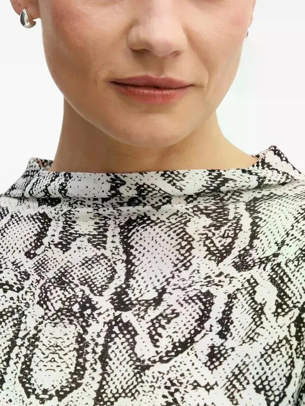 MARC AUREL Snake-print Long-sleeve Top