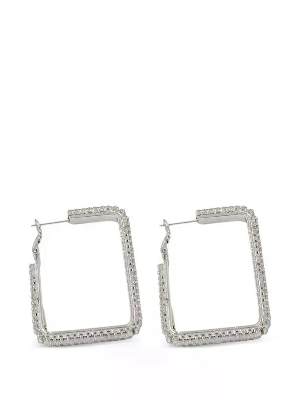 Luisa Spagnoli Square Embellished Earrings - Silver