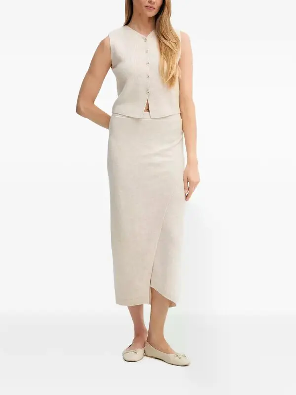 OUI Button V-neck Sleeveless Cardigan