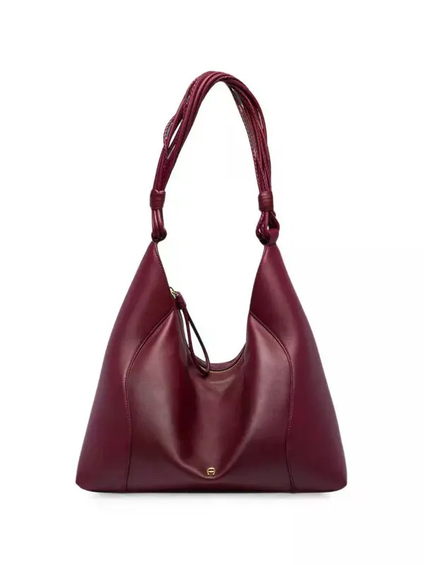 AIGNER Large Giara Leather Shoulder Bag
