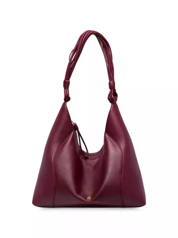 AIGNER Large Giara Leather Shoulder Bag