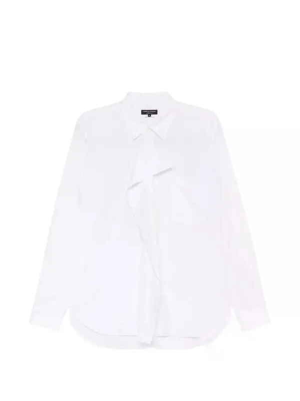 Comme Des Garçons Draped-detail Poplin Shirt