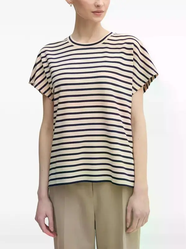 MARC AUREL Horizontal-stripe T-shirt