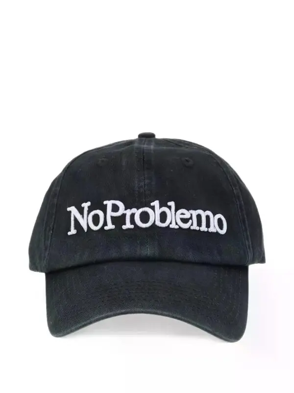 NO PROBLEMO Logo-embroidered Baseball Cap
