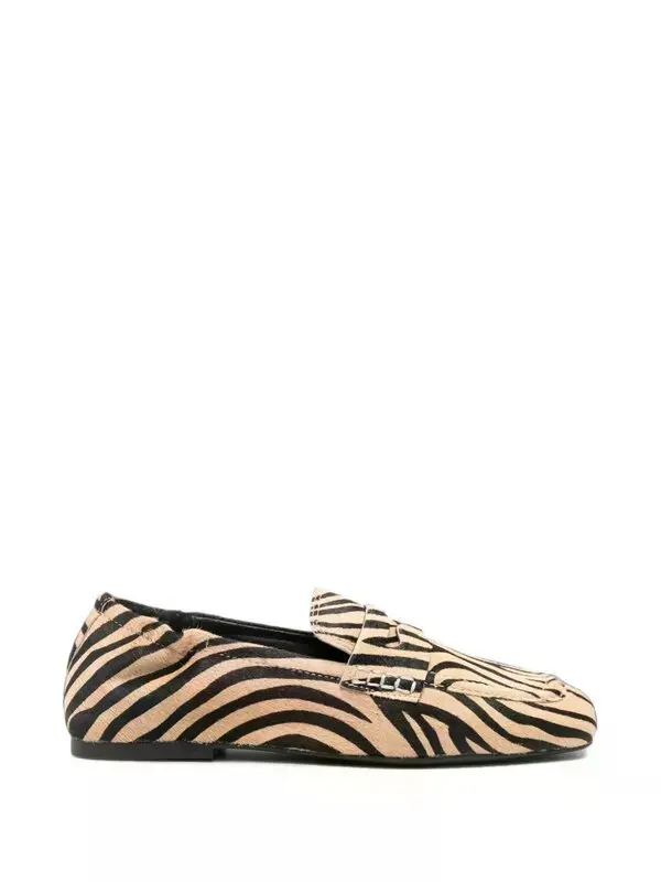 Ash Zebra-print Pony Hair Loafers