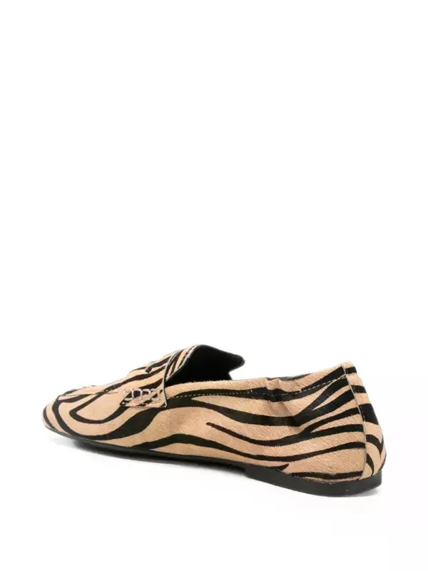 Ash Zebra-print Pony Hair Loafers