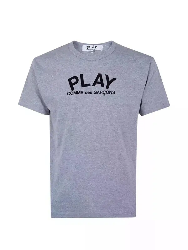 Play Comme Des Garcon Logo-print Heart T-shirt - Grey