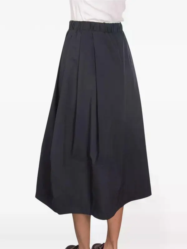 GRAN SASSO Drawstring Pleated Midi Skirt