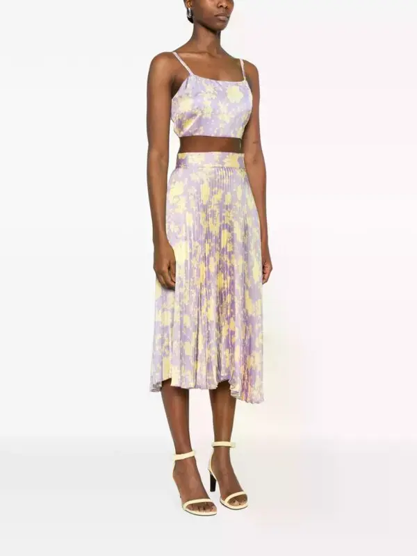 CATALINA Floral-print Tie-back Top