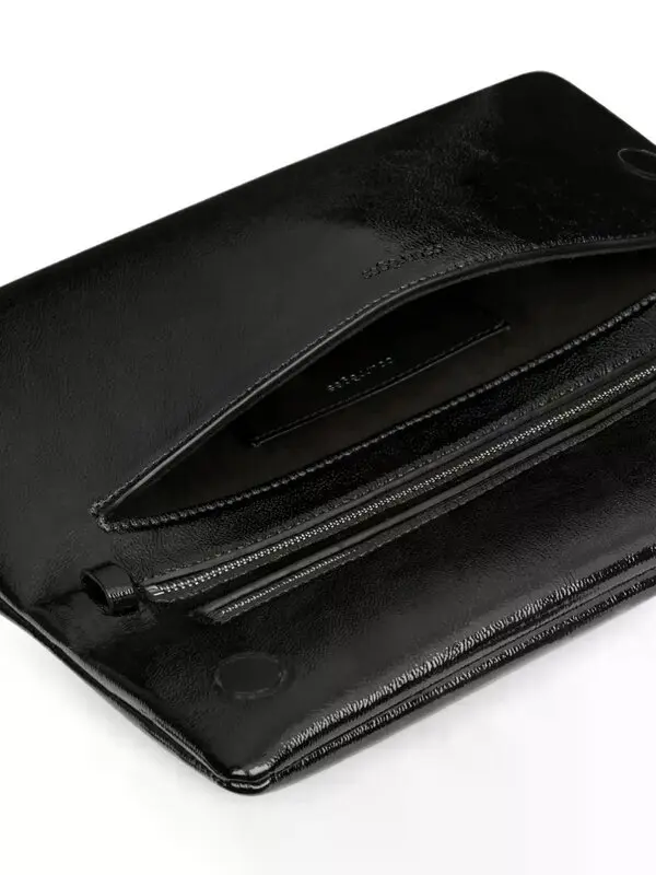 COURREGES Small Cuff Naplack Leather Shoulder Bag