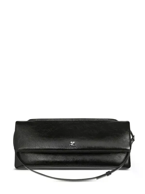 COURREGES Small Cuff Naplack Leather Shoulder Bag