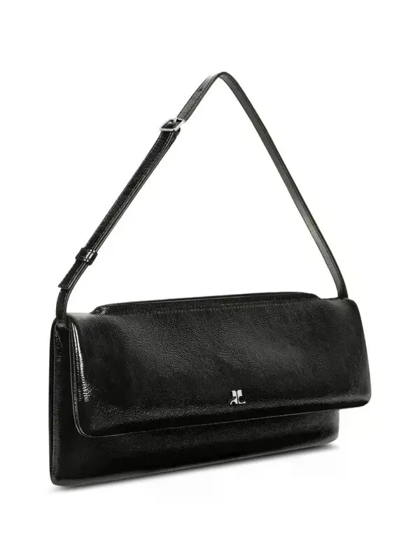COURREGES Small Cuff Naplack Leather Shoulder Bag